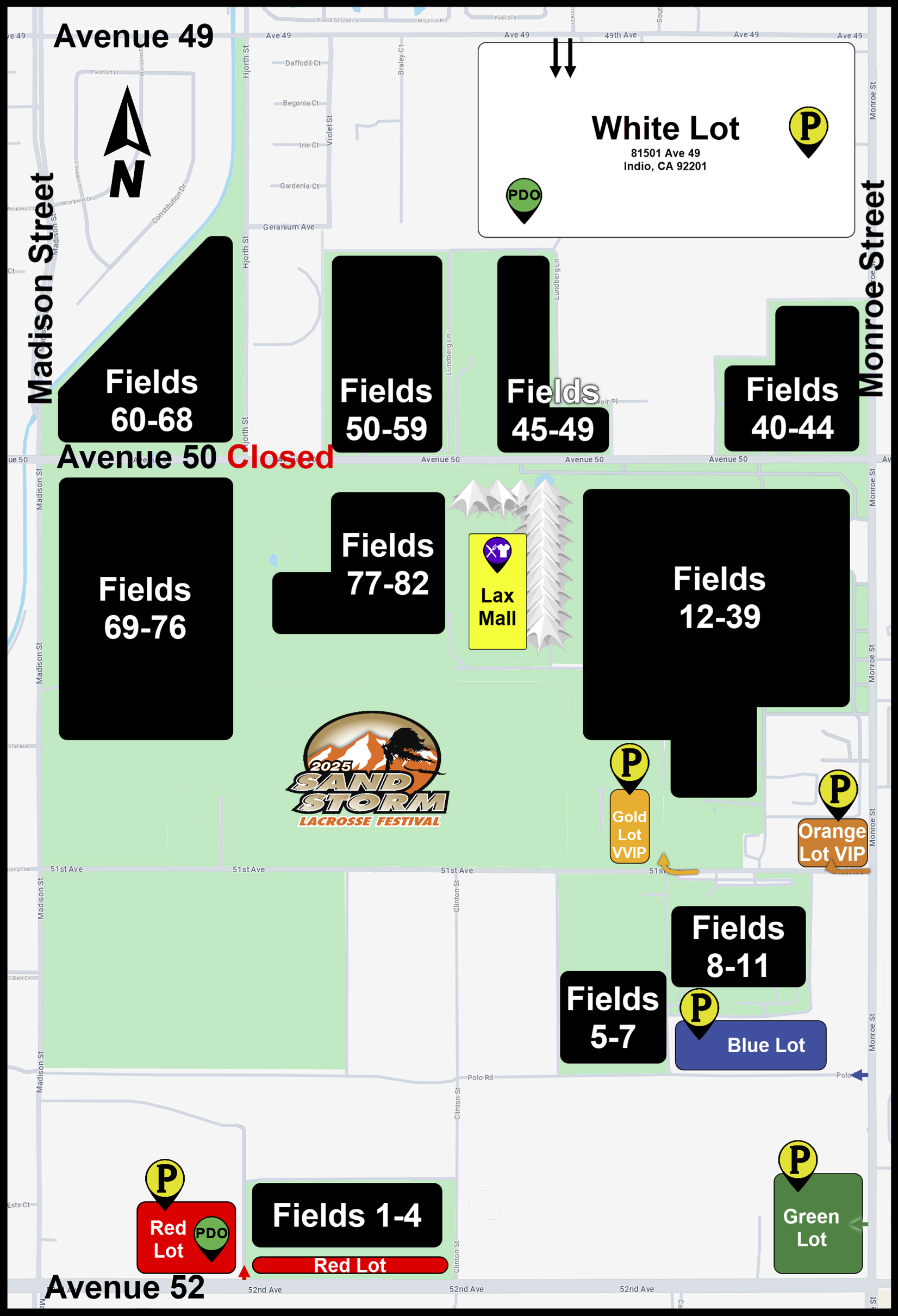 Plan Your Trip to Sandstorm Lacrosse | Parking, Drop-off & Regulations